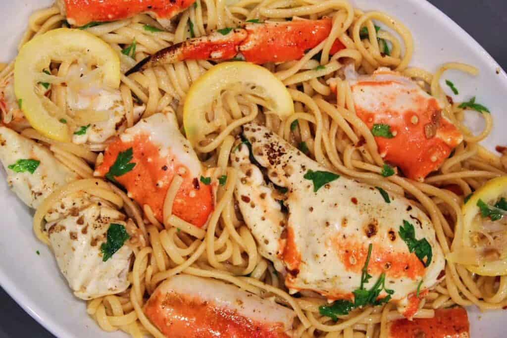Easy Crab Pasta in White Wine Sauce - Cuisine & Cocktails