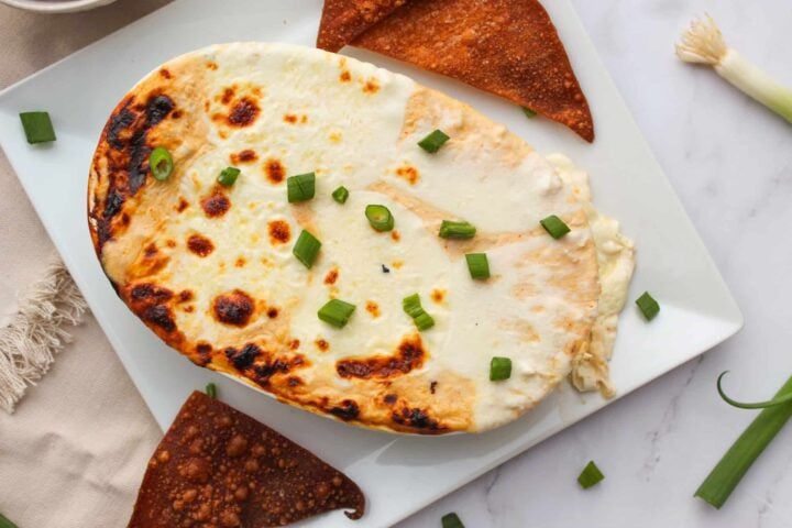 Hot Crab Rangoon Dip with Crispy Wonton Chips - Cuisine & Cocktails